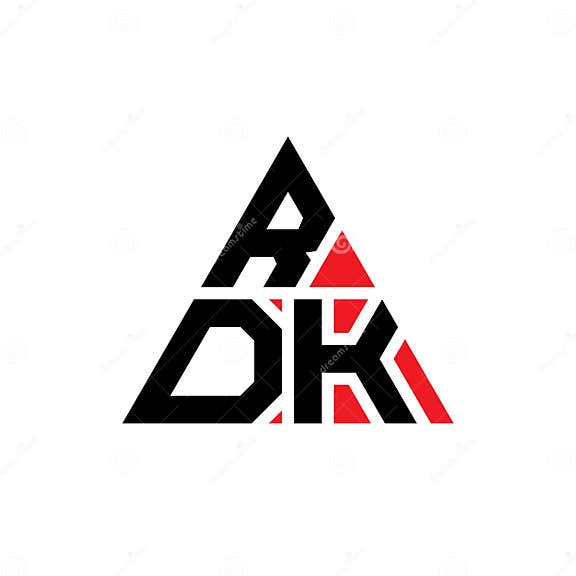 RDK Triangle Letter Logo Design with Triangle Shape. RDK Triangle Logo ...