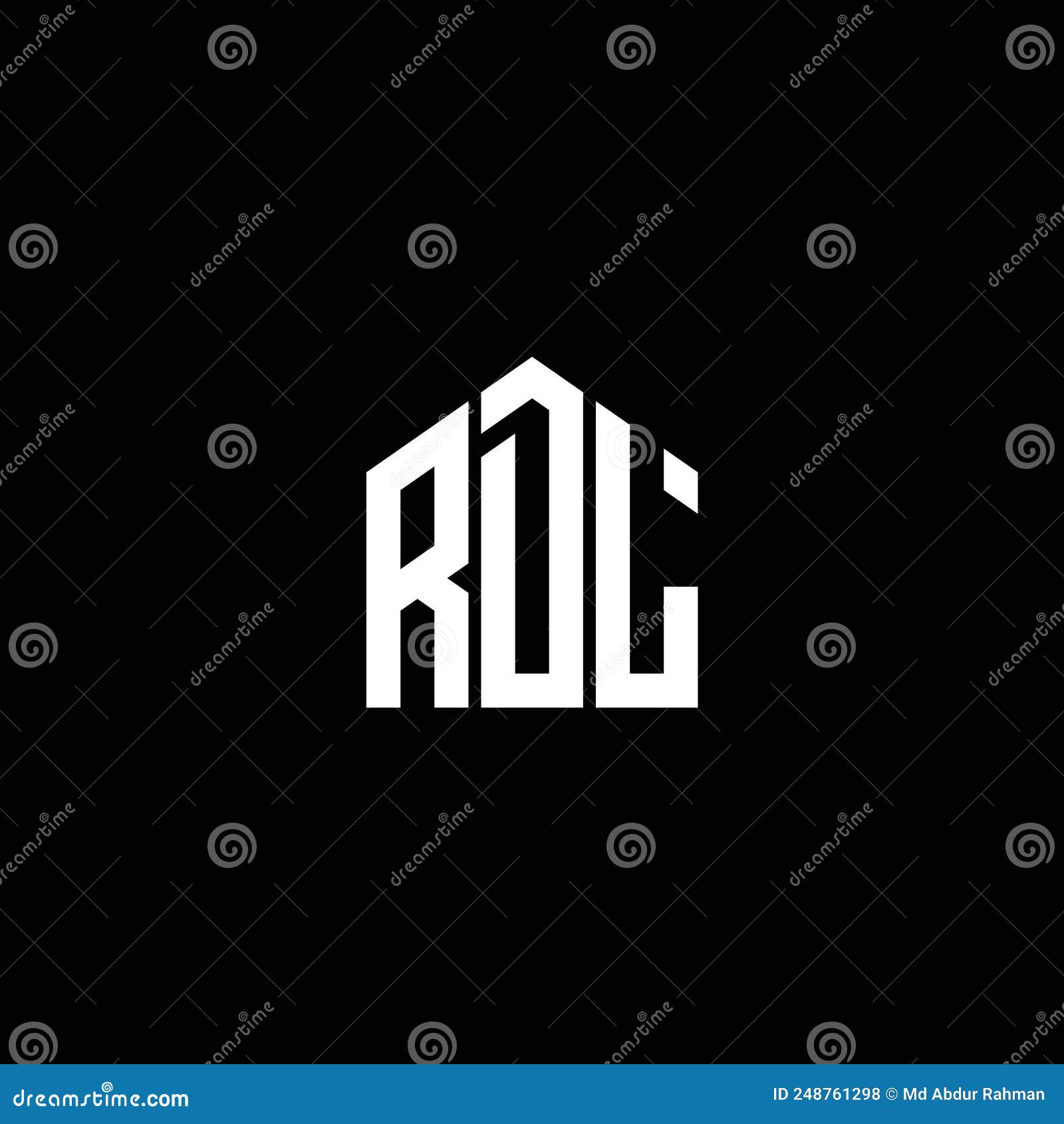 RDL Letter Logo Design on BLACK Background. RDL Creative Initials ...