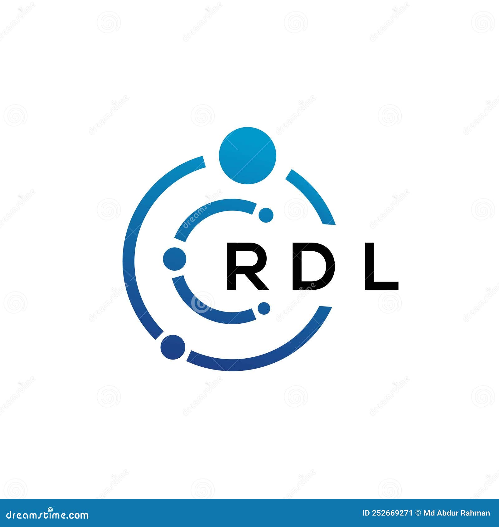RDL Letter Technology Logo Design on White Background. RDL Creative ...