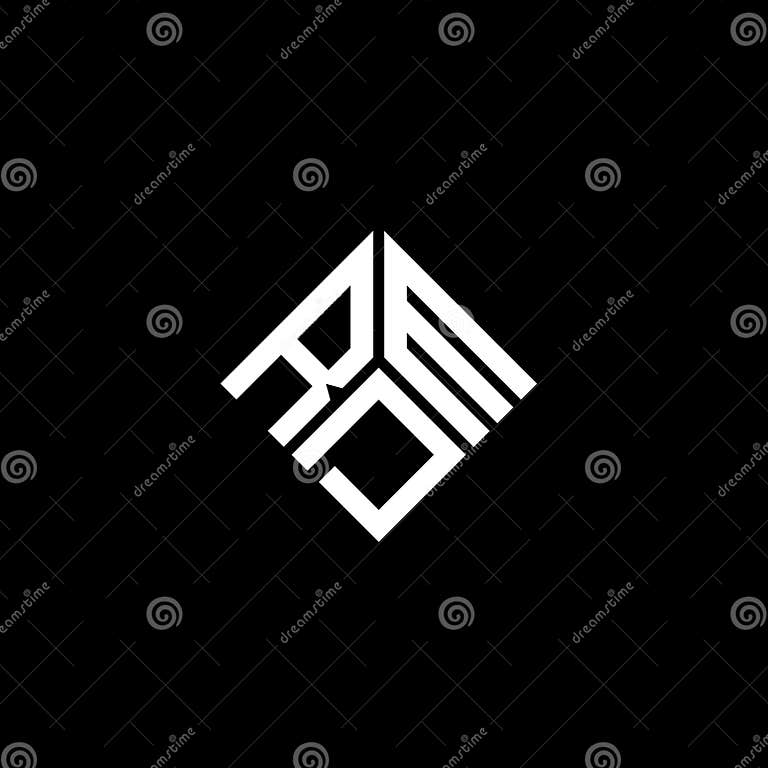 RDM Letter Logo Design on Black Background. RDM Creative Initials ...