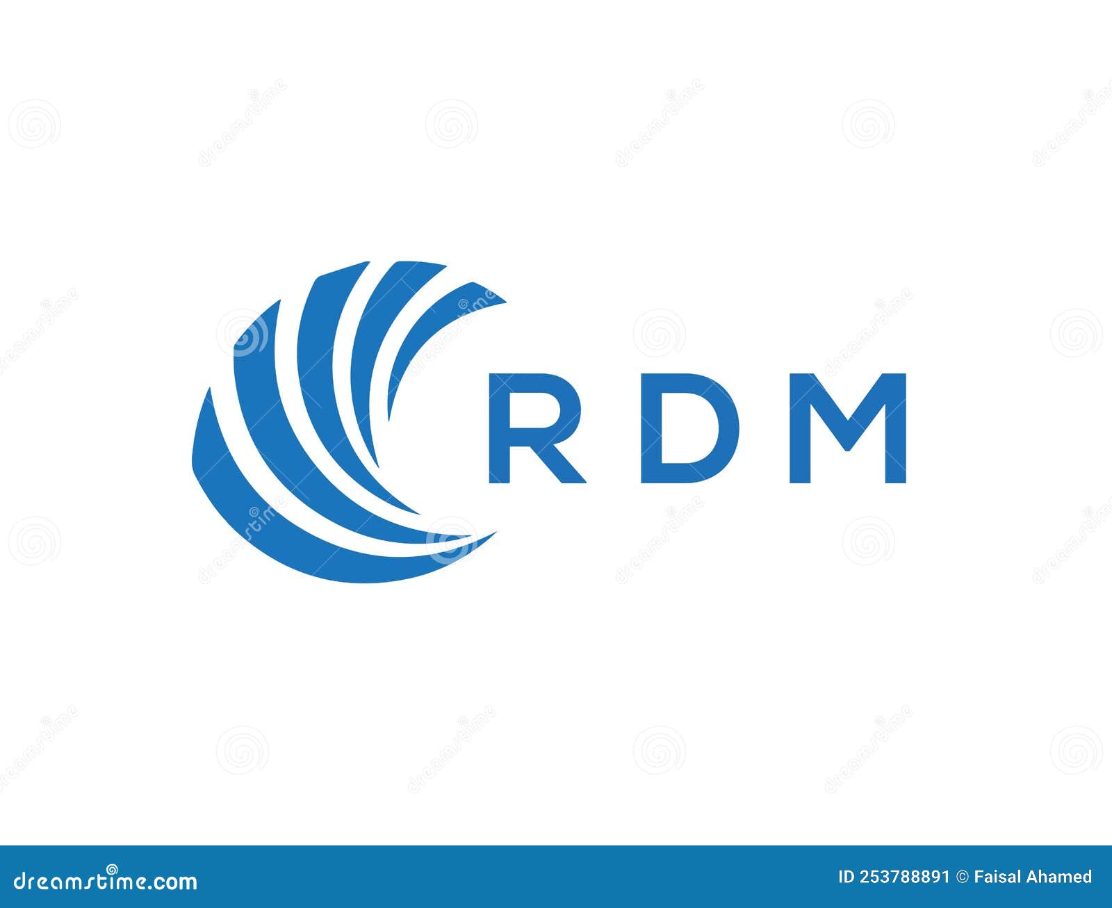 RDM Letter Logo Design on White Background. RDM Creative Circle Letter ...