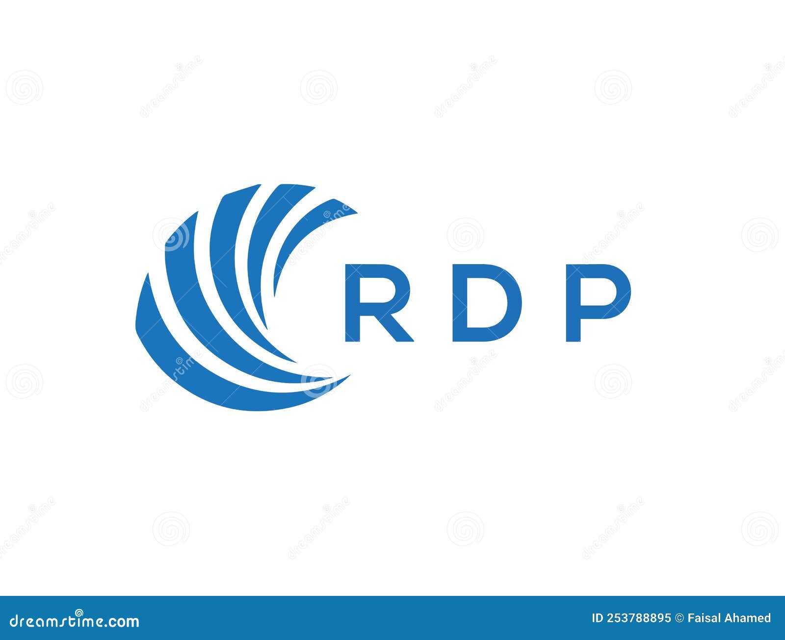 RDP Letter Logo Design on White Background. RDP Creative Circle Letter ...