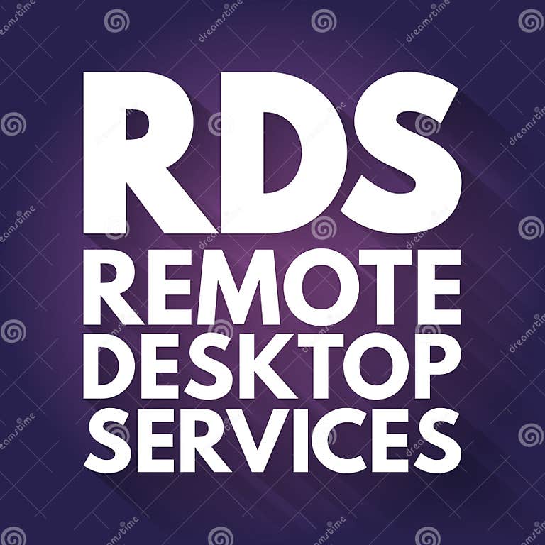RDS - Remote Desktop Services Acronym, Technology Concept Background ...