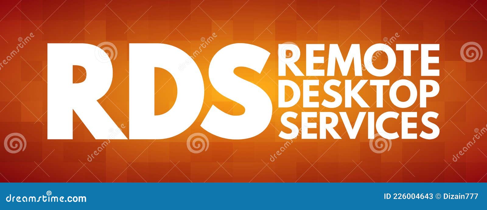 RDS - Remote Desktop Services Acronym, Technology Concept Background ...