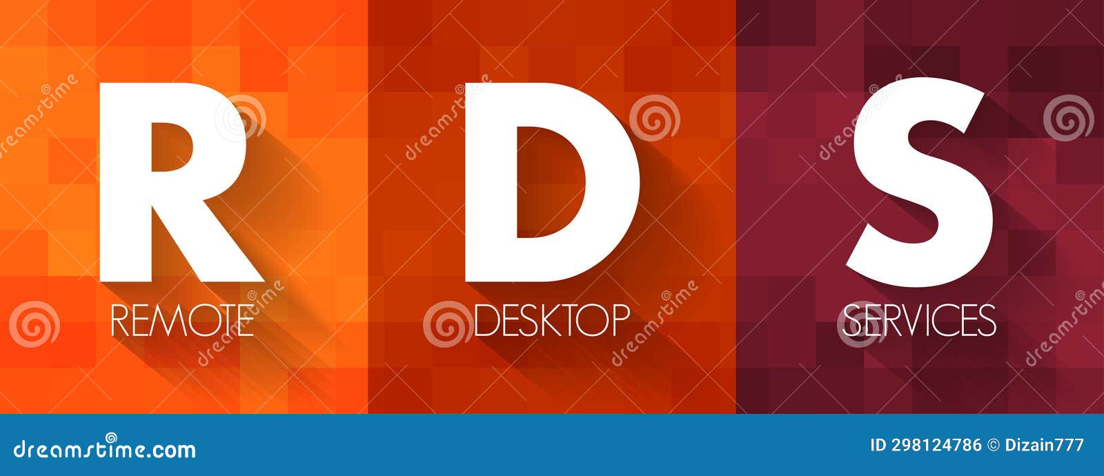 RDS - Remote Desktop Services Acronym, Technology Concept Background ...