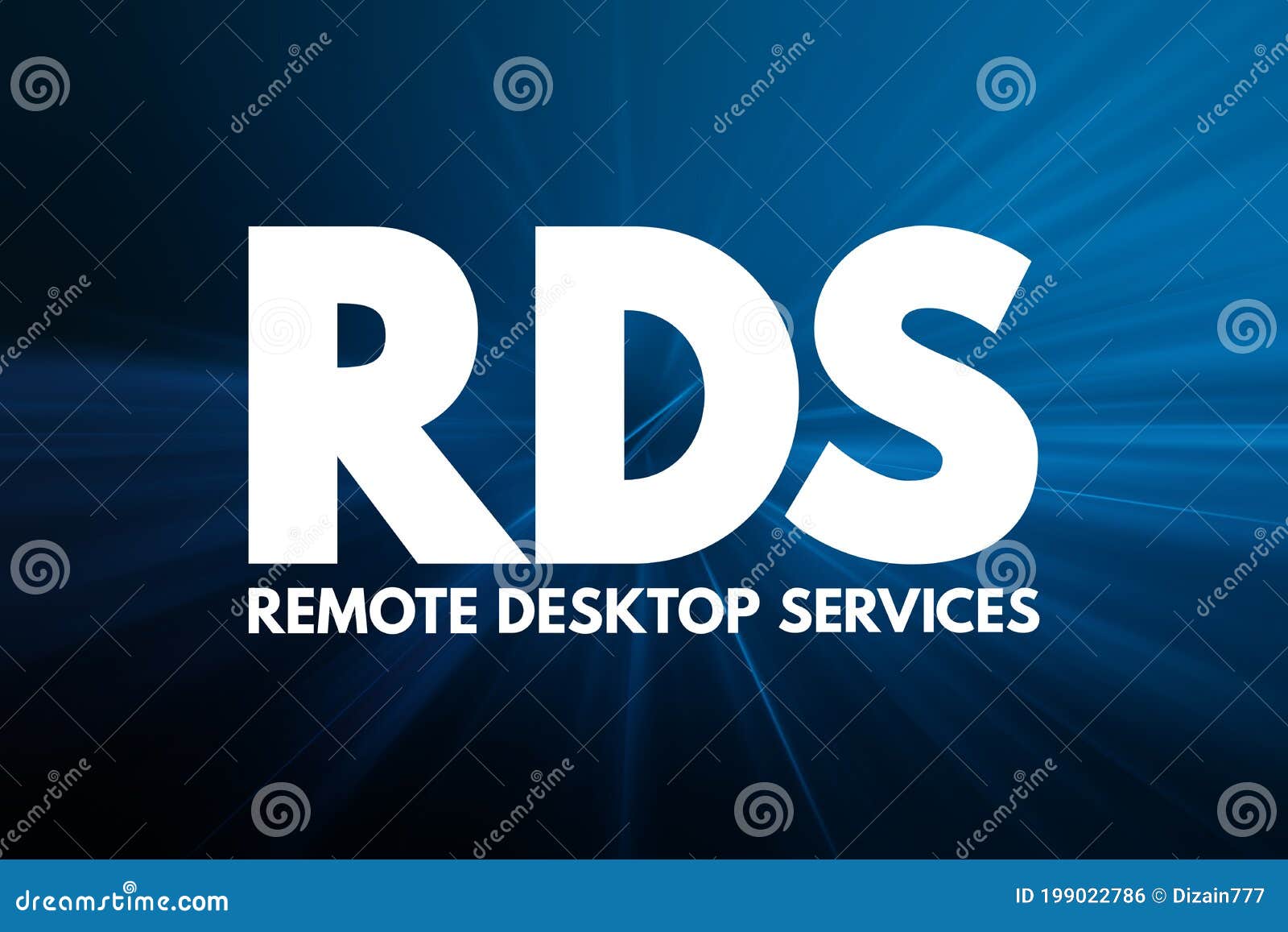 RDS - Remote Desktop Services Acronym Stock Illustration - Illustration ...