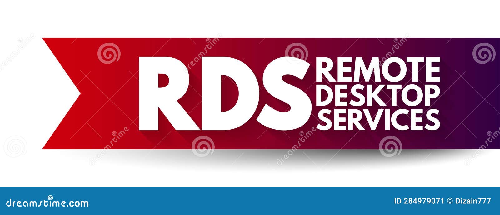 RDS - Remote Desktop Services Acronym, Technology Concept Background ...