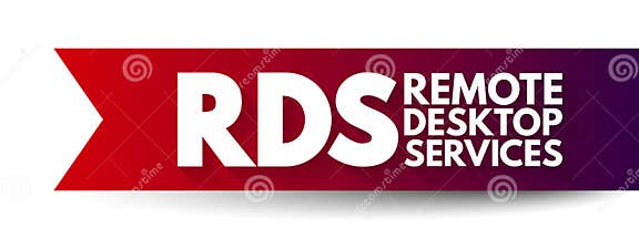 RDS - Remote Desktop Services Acronym, Technology Concept Background ...