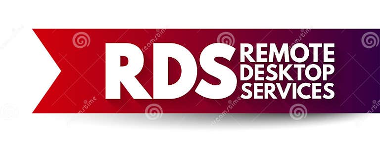 RDS - Remote Desktop Services Acronym, Technology Concept Background ...