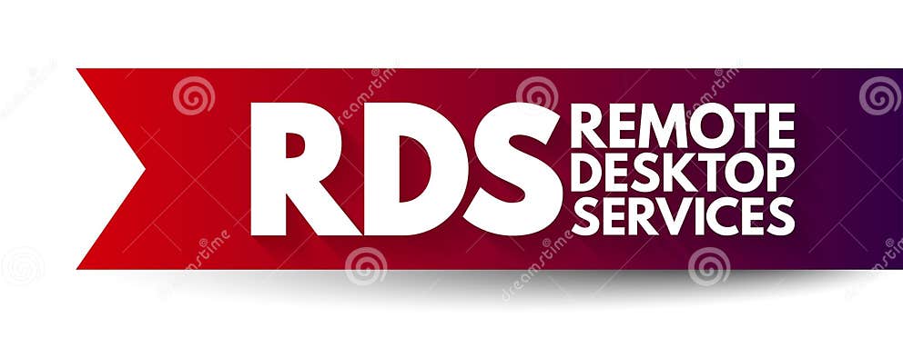 RDS - Remote Desktop Services Acronym, Technology Concept Background ...