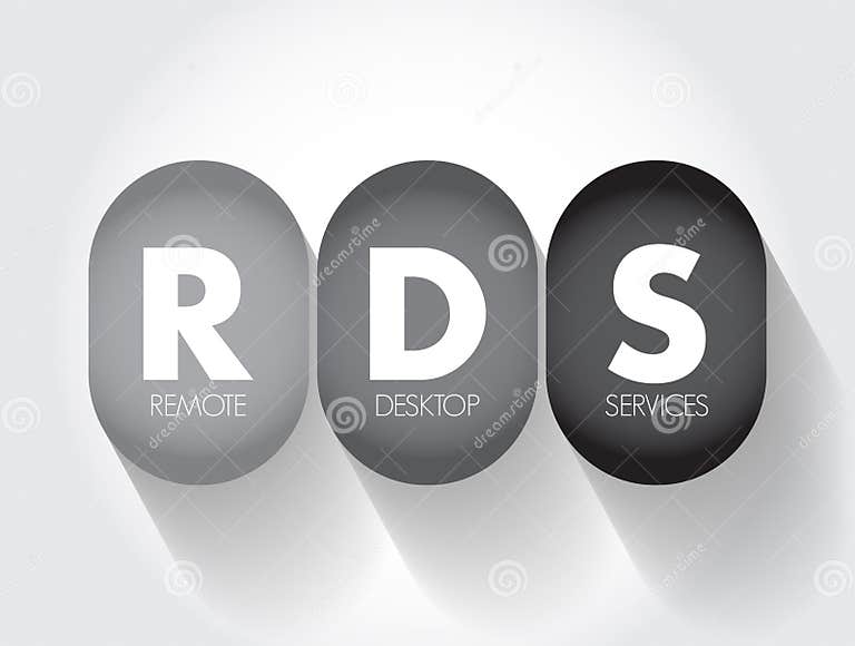 RDS - Remote Desktop Services Acronym, Technology Concept Background ...
