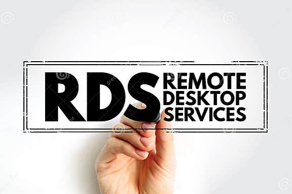 RDS - Remote Desktop Services Acronym Text Stamp, Technology Concept Background Stock Photo ...