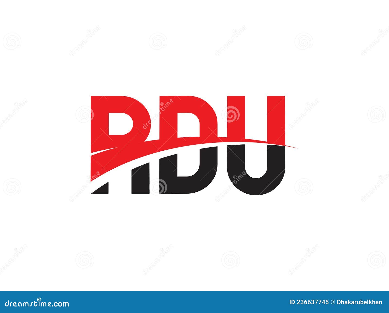 RDU Letter Initial Logo Design Vector Illustration Stock Vector ...
