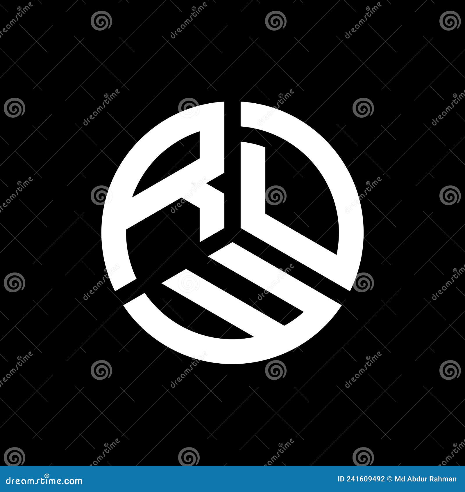 RDW Letter Logo Design on Black Background. RDW Creative Initials ...