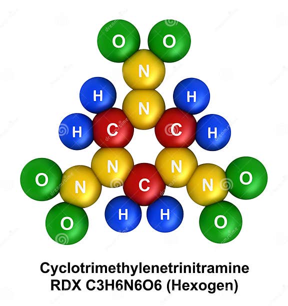 RDX Hexogen ilustração stock. Ilustração de render, atômico - 83615874