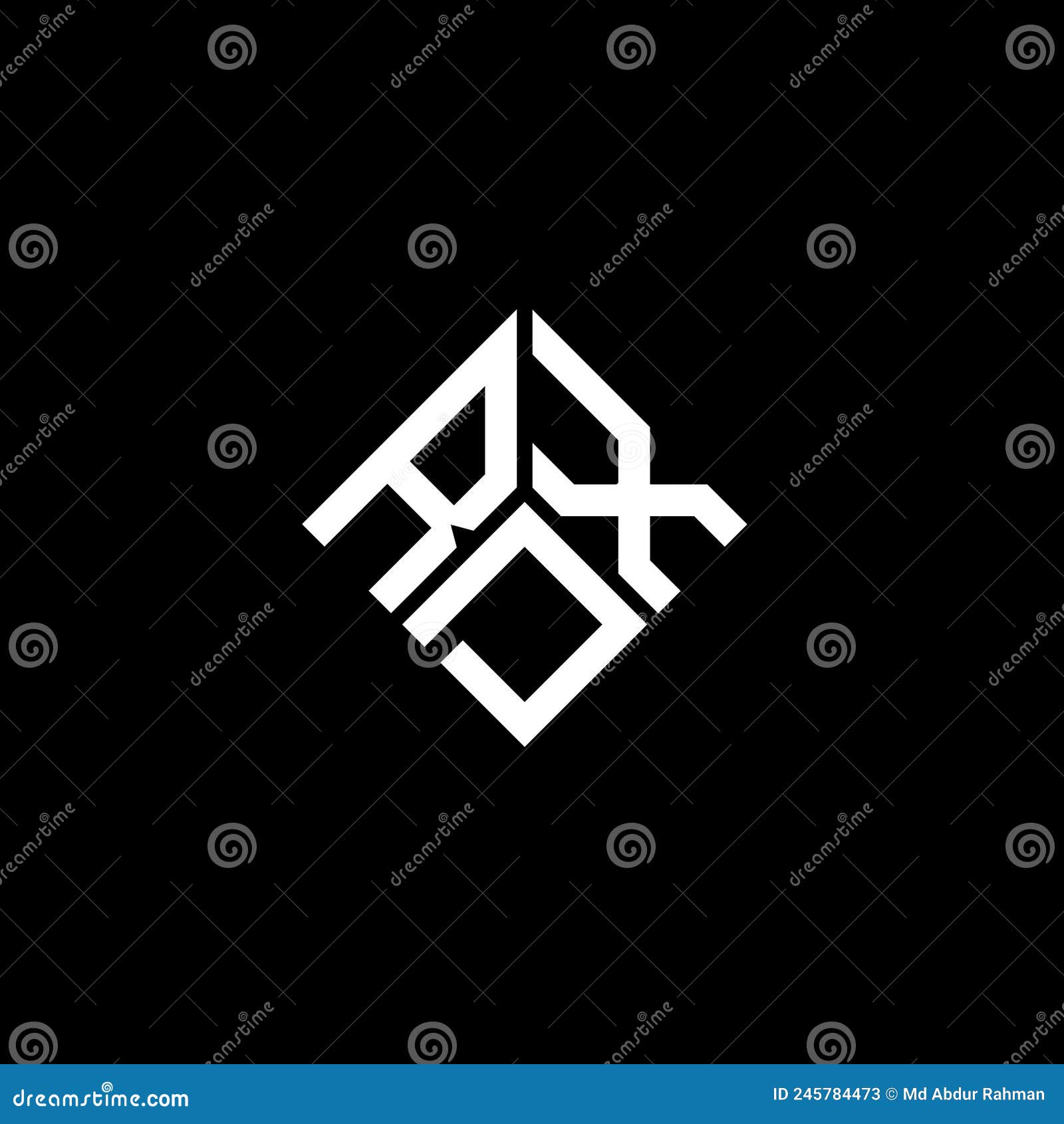 RDX Letter Logo Design On Black Background. RDX Creative Initials ...