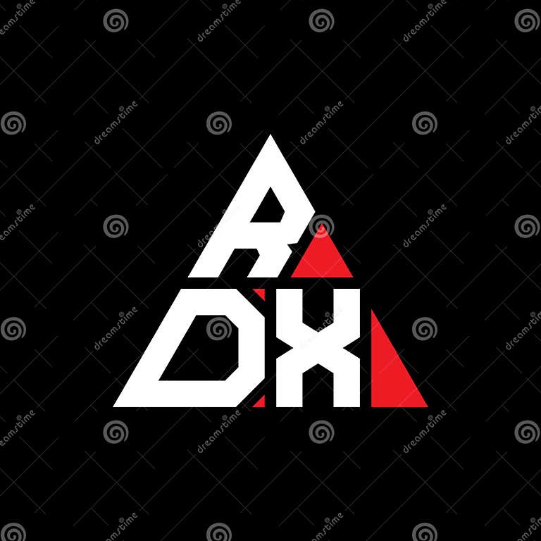 RDX Triangle Letter Logo Design with Triangle Shape. RDX Triangle Logo ...