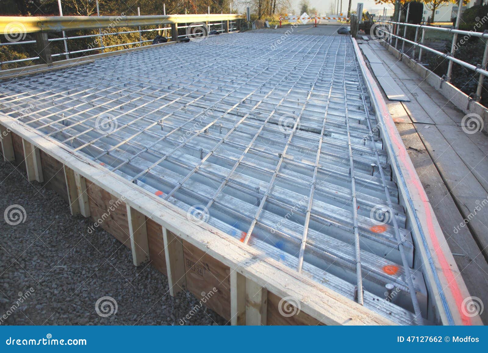 Re-bar Used for Bridge Construction Stock Photo - Image of outside ...