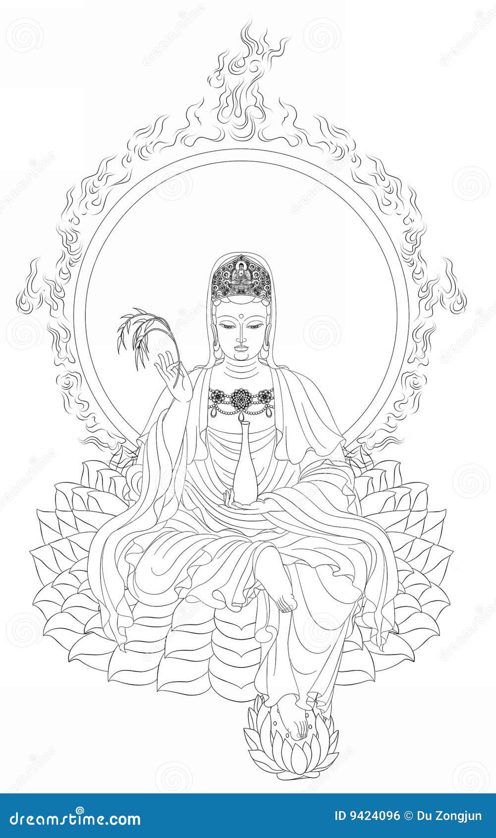 Re Buddha illustrazione di stock. Illustrazione di culto - 9424096