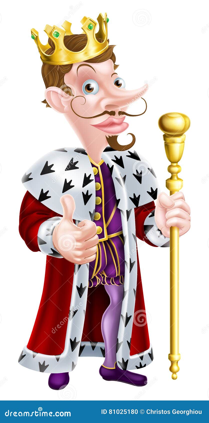 Re Cartoon illustrazione vettoriale. Illustrazione di costume - 81025180