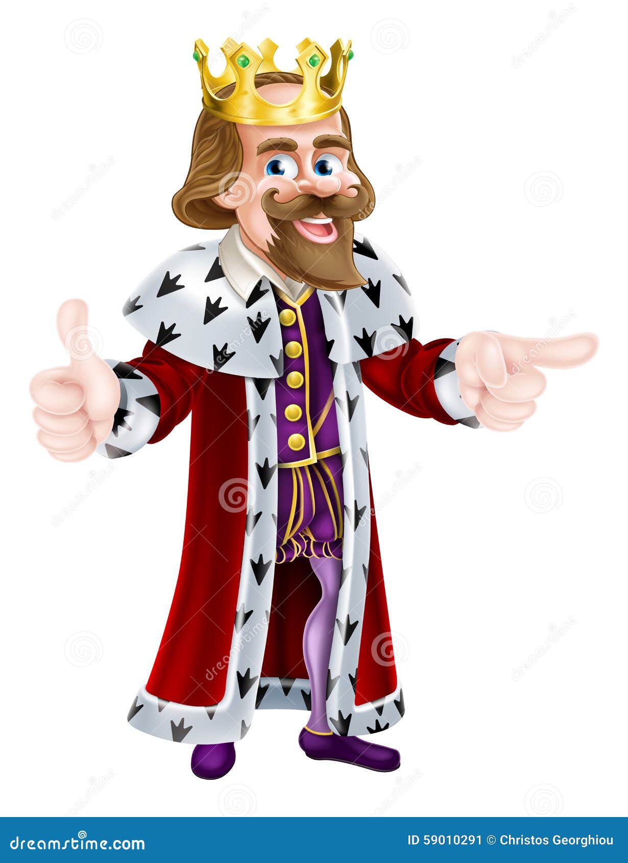 Re Cartoon Person illustrazione vettoriale. Illustrazione di fiaba ...