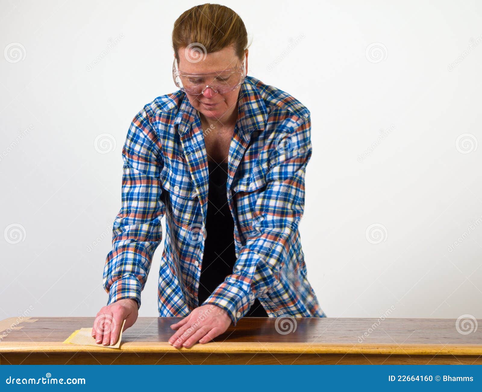 Re-finishing a table stock photo. Image of brushing, dust - 22664160