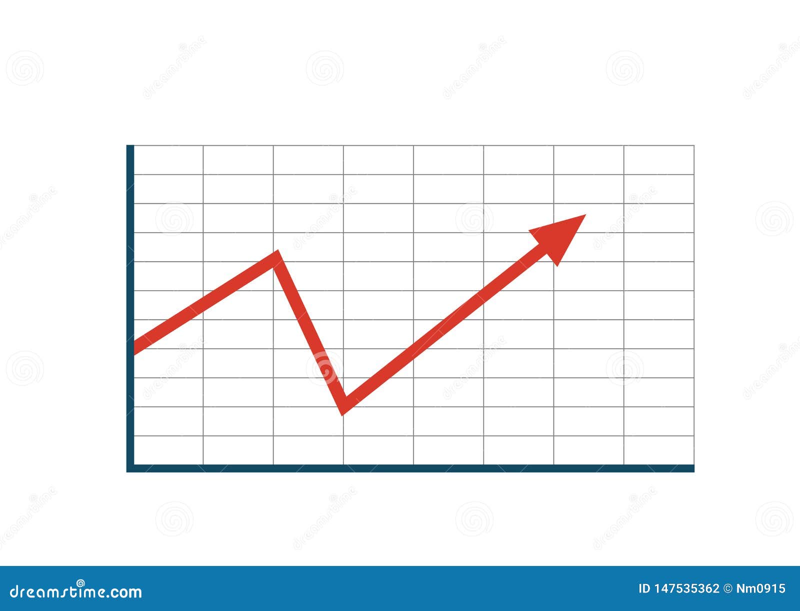 Growth Trend Icon. Presentation Chart With Upward Curve With ...