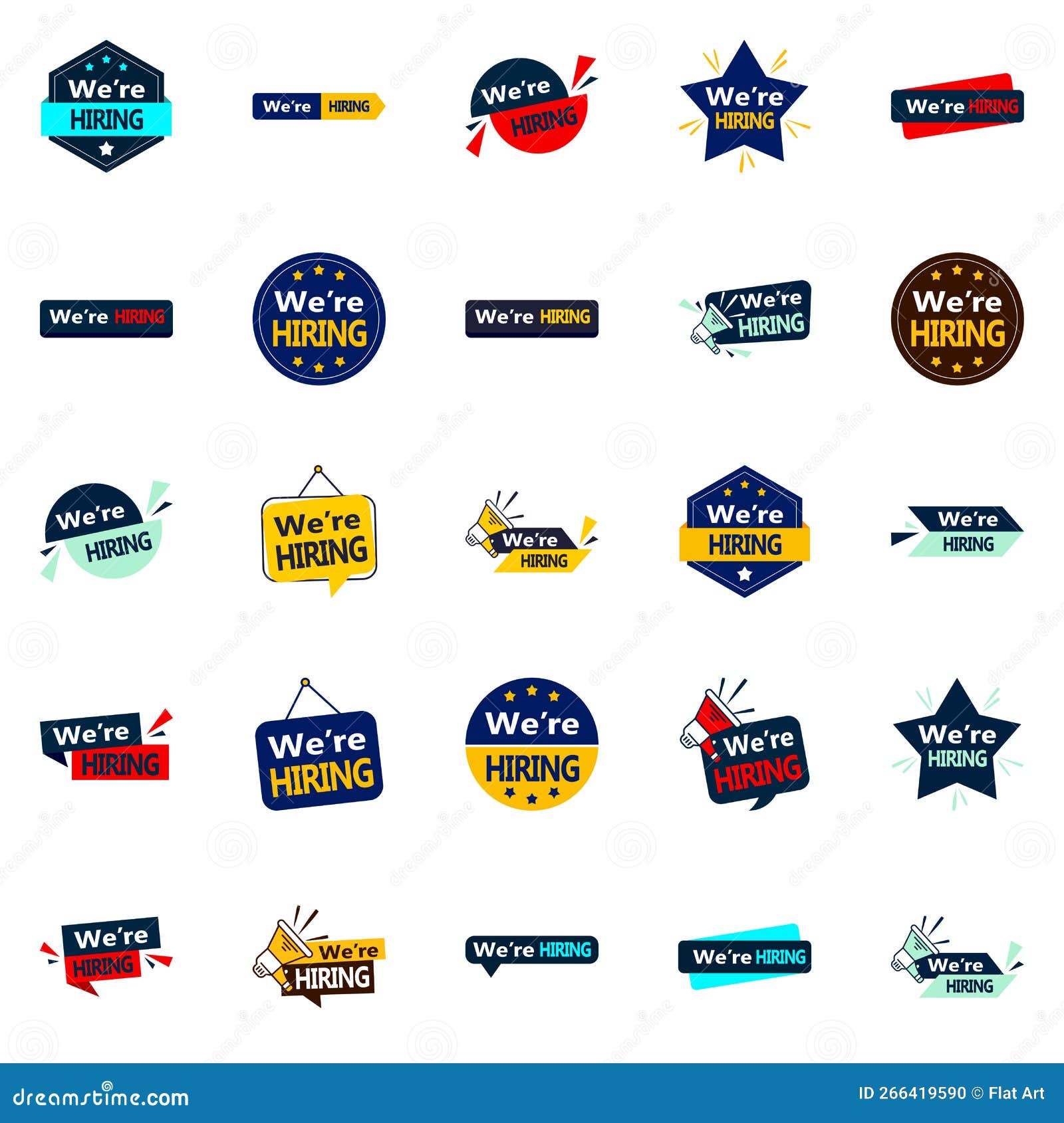 We Re Hiring 25 Eye Catching Vector Elements for Recruitment ...