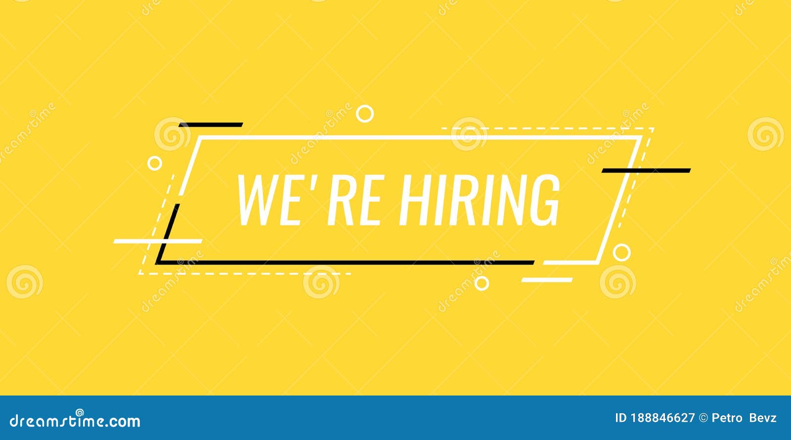 We`re Hiring. Geometric Banners Design Stock Vector - Illustration of ...