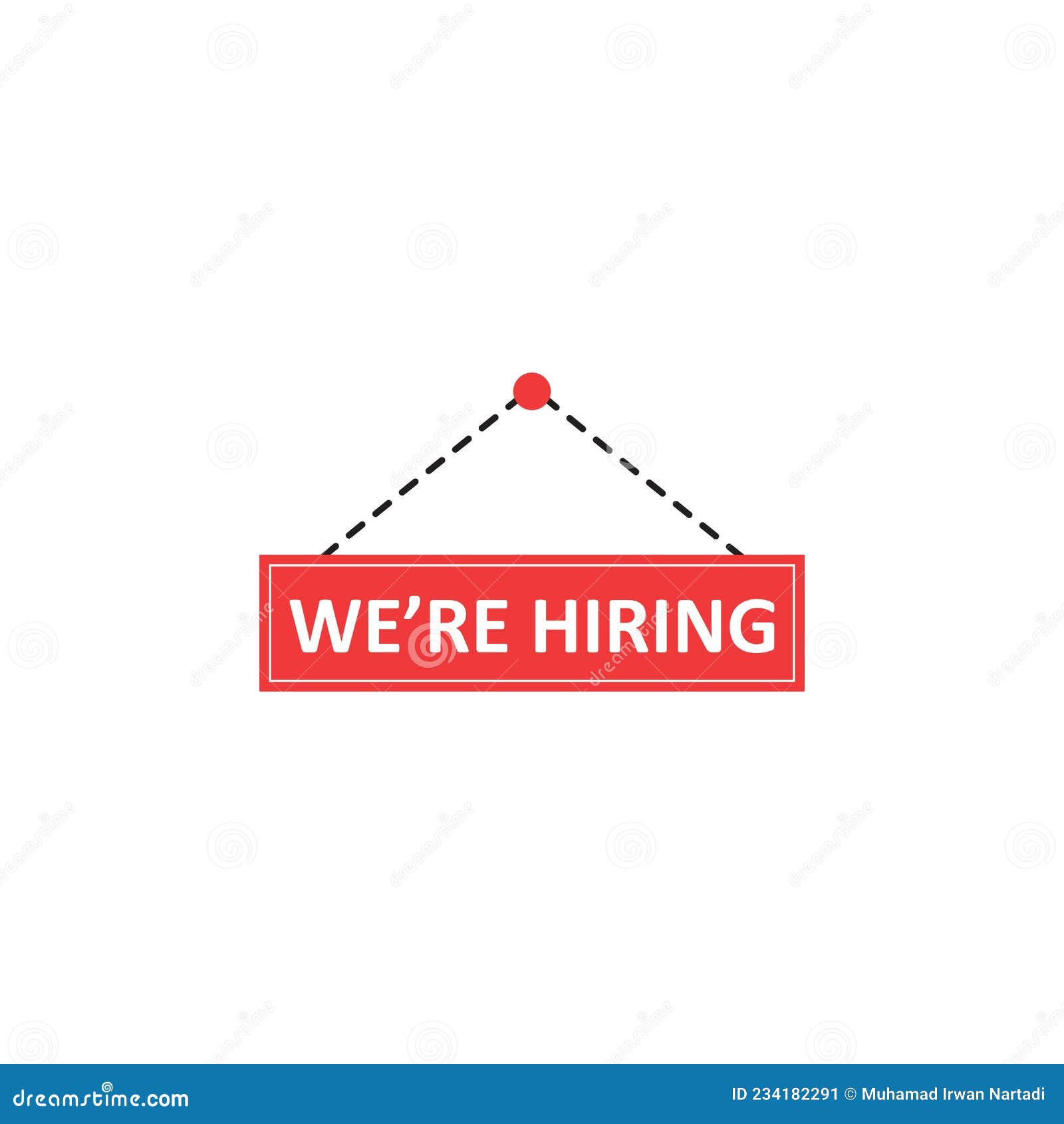 We`re Hiring Store Sign. Vector Icon Template Stock Vector ...