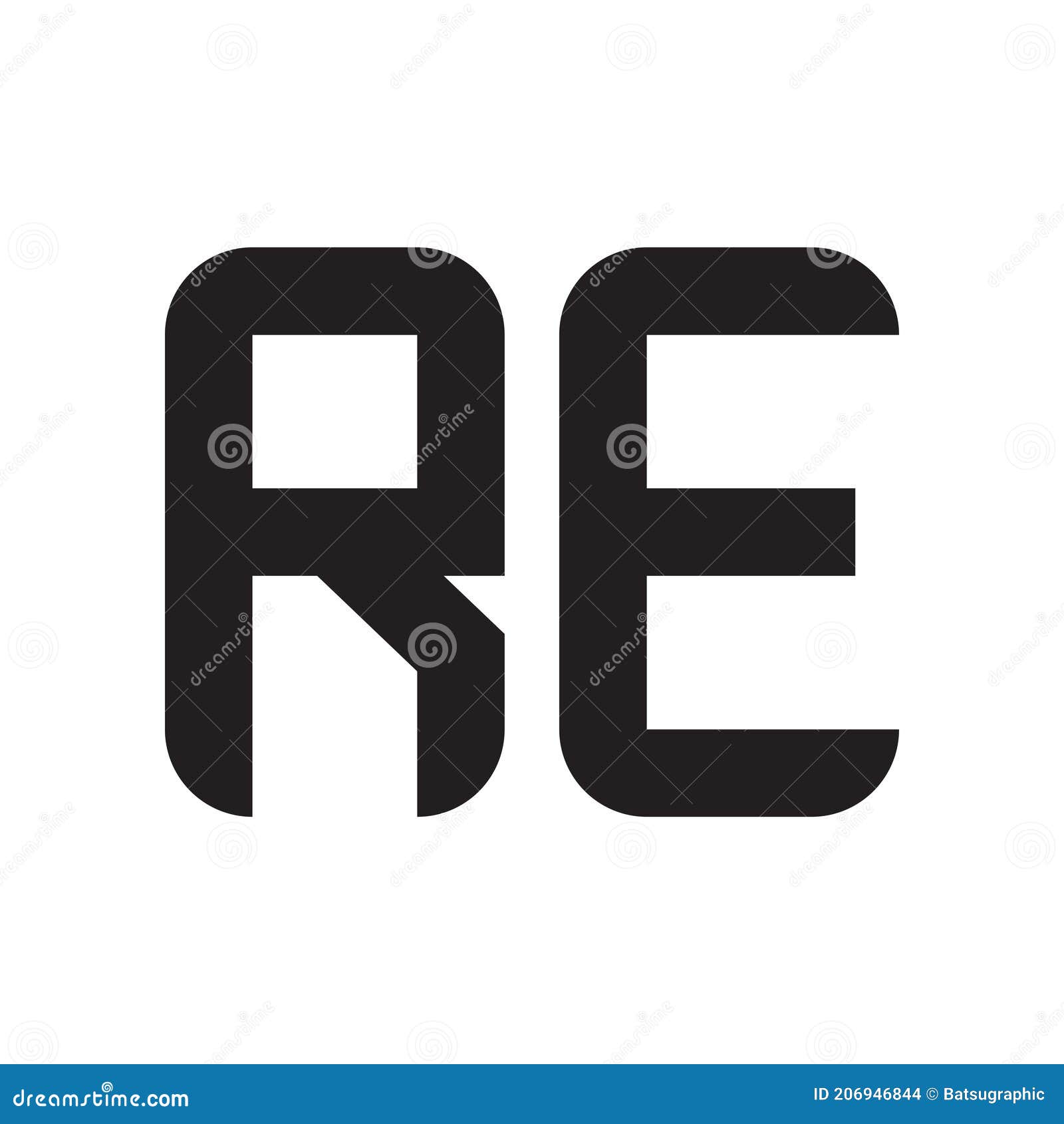 Re Initial Letter Vector Logo Icon Stock Vector - Illustration of ...