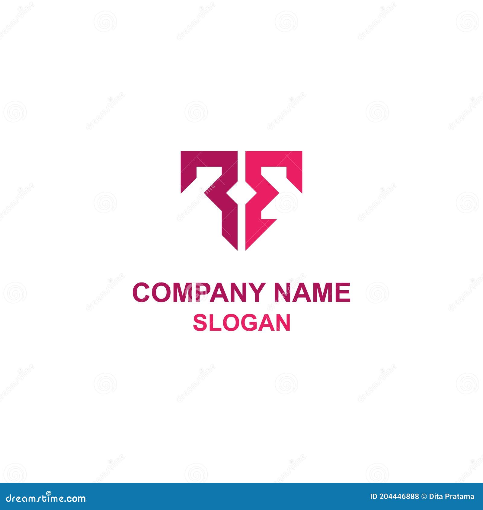 RE Letter Initial Logo, Simple and Modern Bold Logo with Unique Shape ...