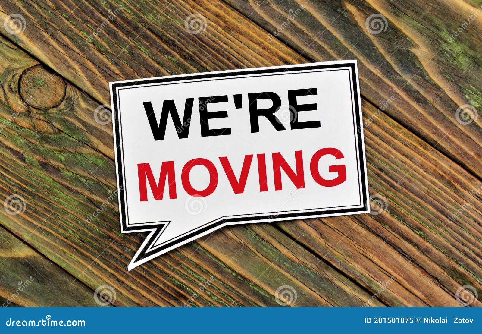 We`re Moving. Text Label in the Planning Table Stock Image - Image of ...