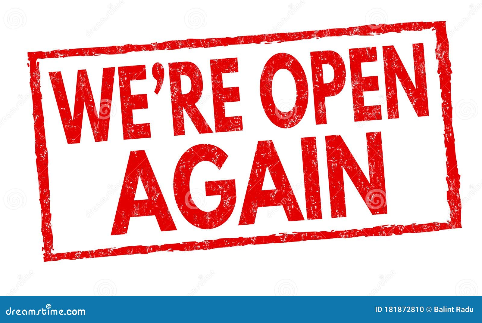 We`re Open Again Sign or Stamp Stock Vector - Illustration of corona ...