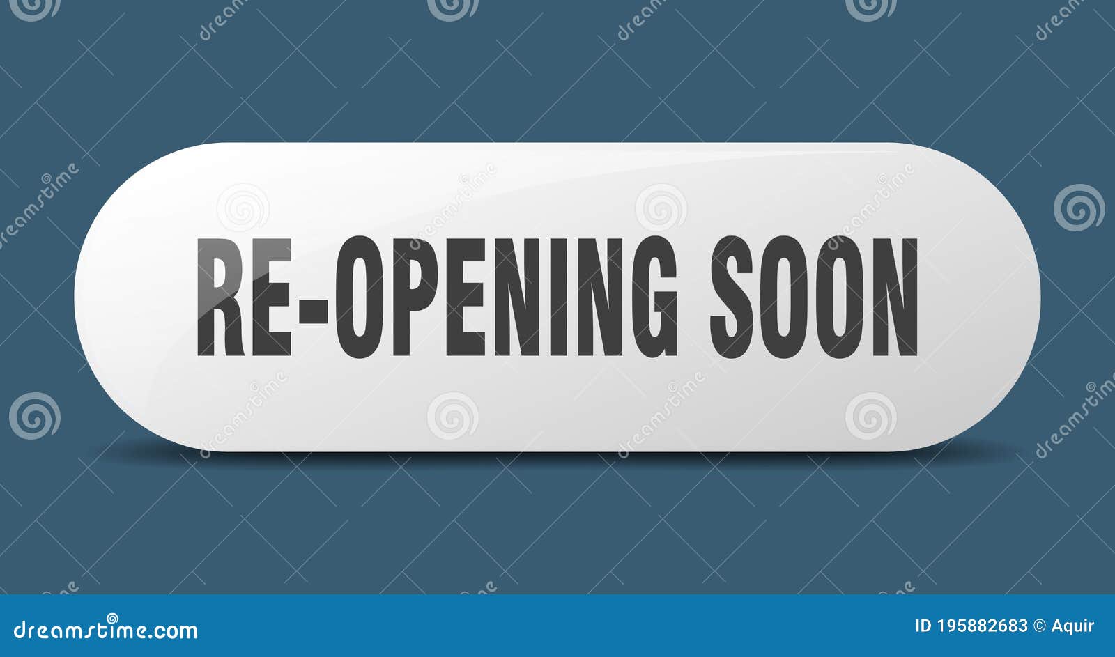 Re-opening Soon Button. Re-opening Soon Sign. Key. Push Button Stock ...