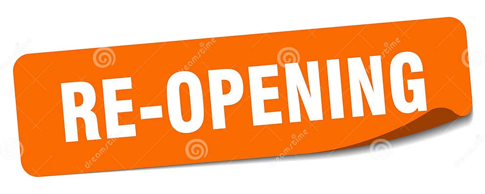 Re-opening Sticker. Re-opening Label Stock Vector - Illustration of ...