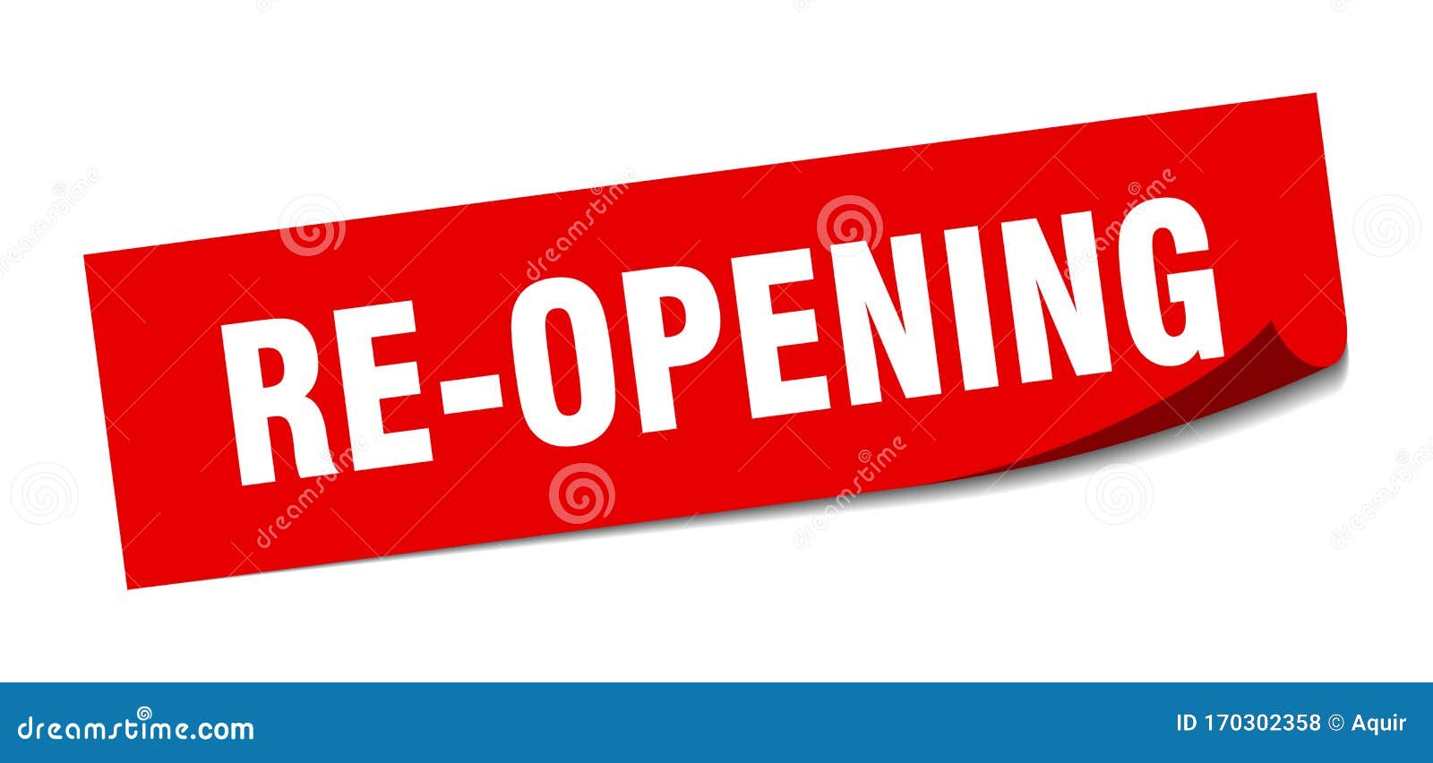 Re-opening Sticker. Re-opening Square Sign Stock Vector - Illustration ...