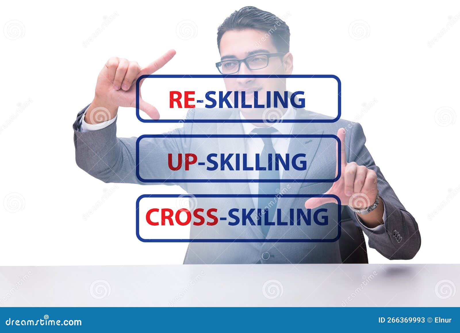 Re-skilling and Upskilling in Learning Concept Stock Image - Image of ...