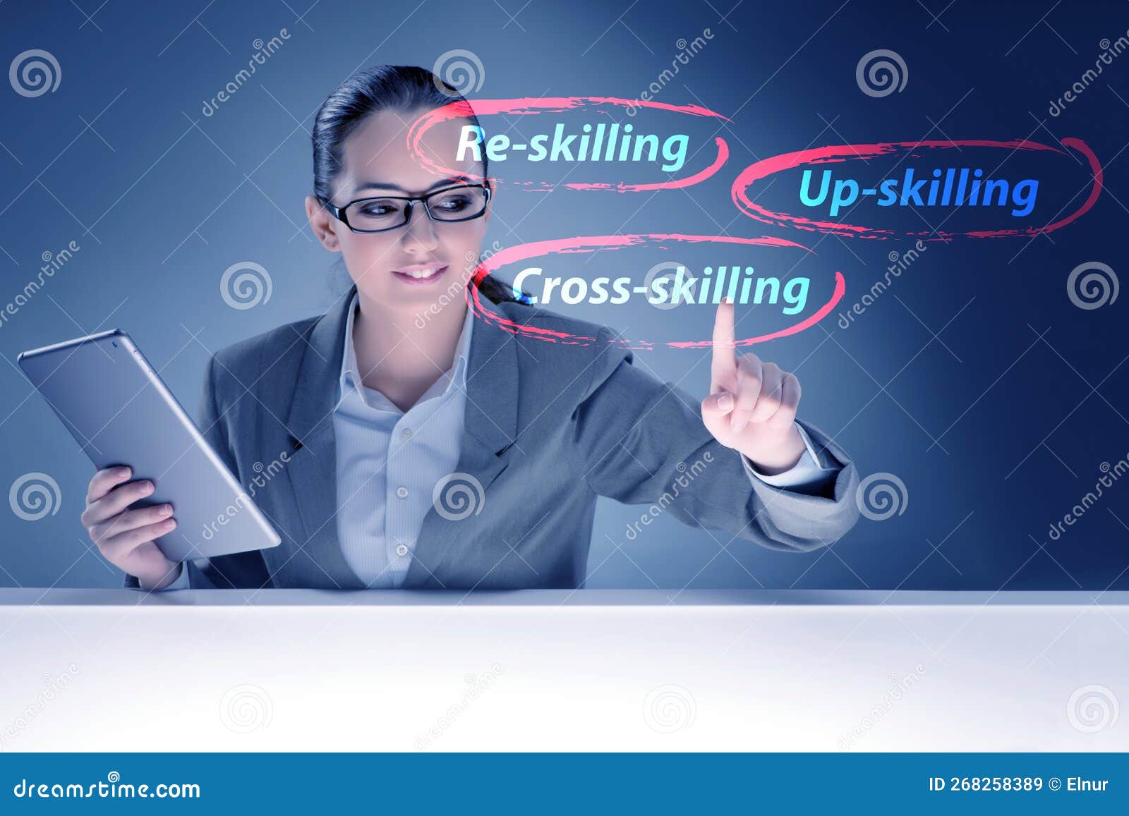 Re-skilling and Upskilling in Learning Concept Stock Image - Image of ...