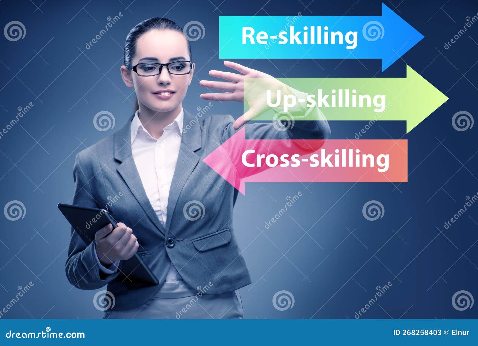 Re-skilling and Upskilling in Learning Concept Stock Image - Image of ...