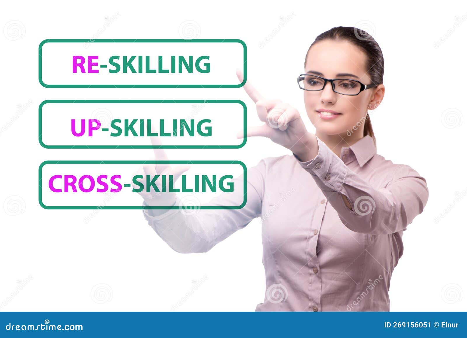Re-skilling and Upskilling in Learning Concept Stock Illustration ...