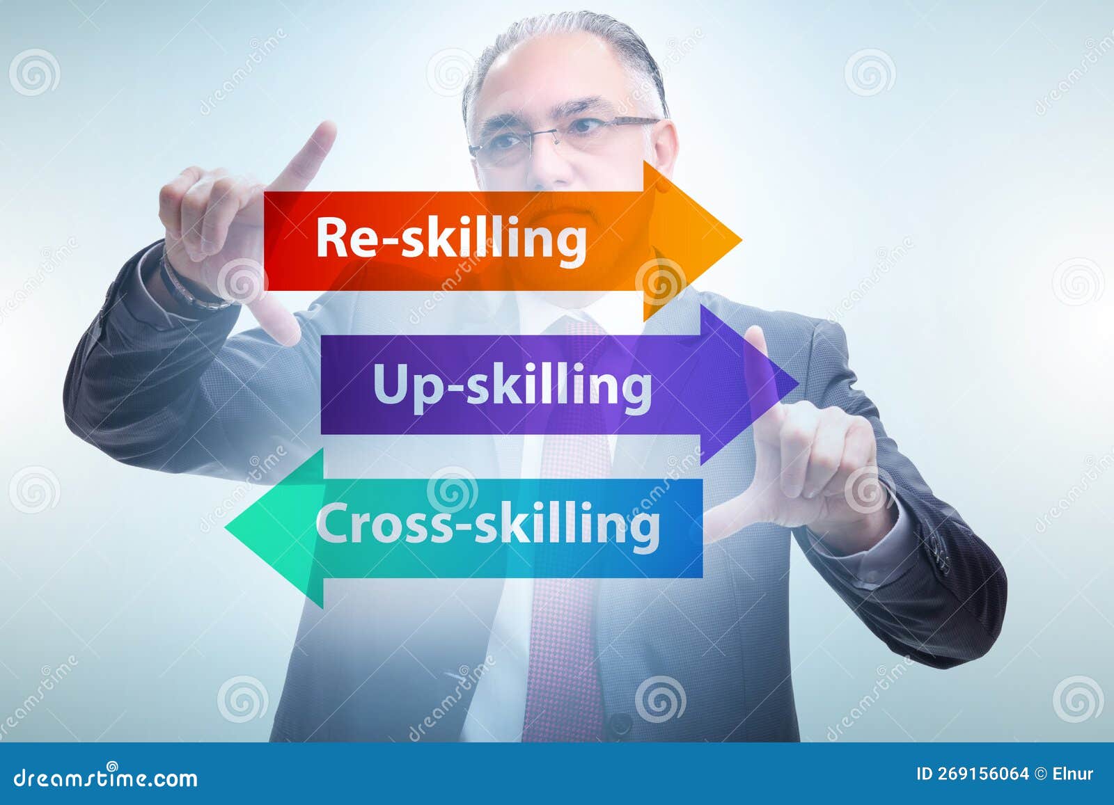 Re-skilling and Upskilling in Learning Concept Stock Illustration ...