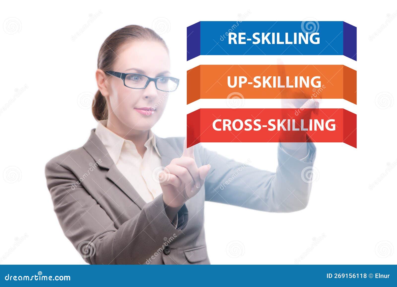 Re-skilling and Upskilling in Learning Concept Stock Illustration ...