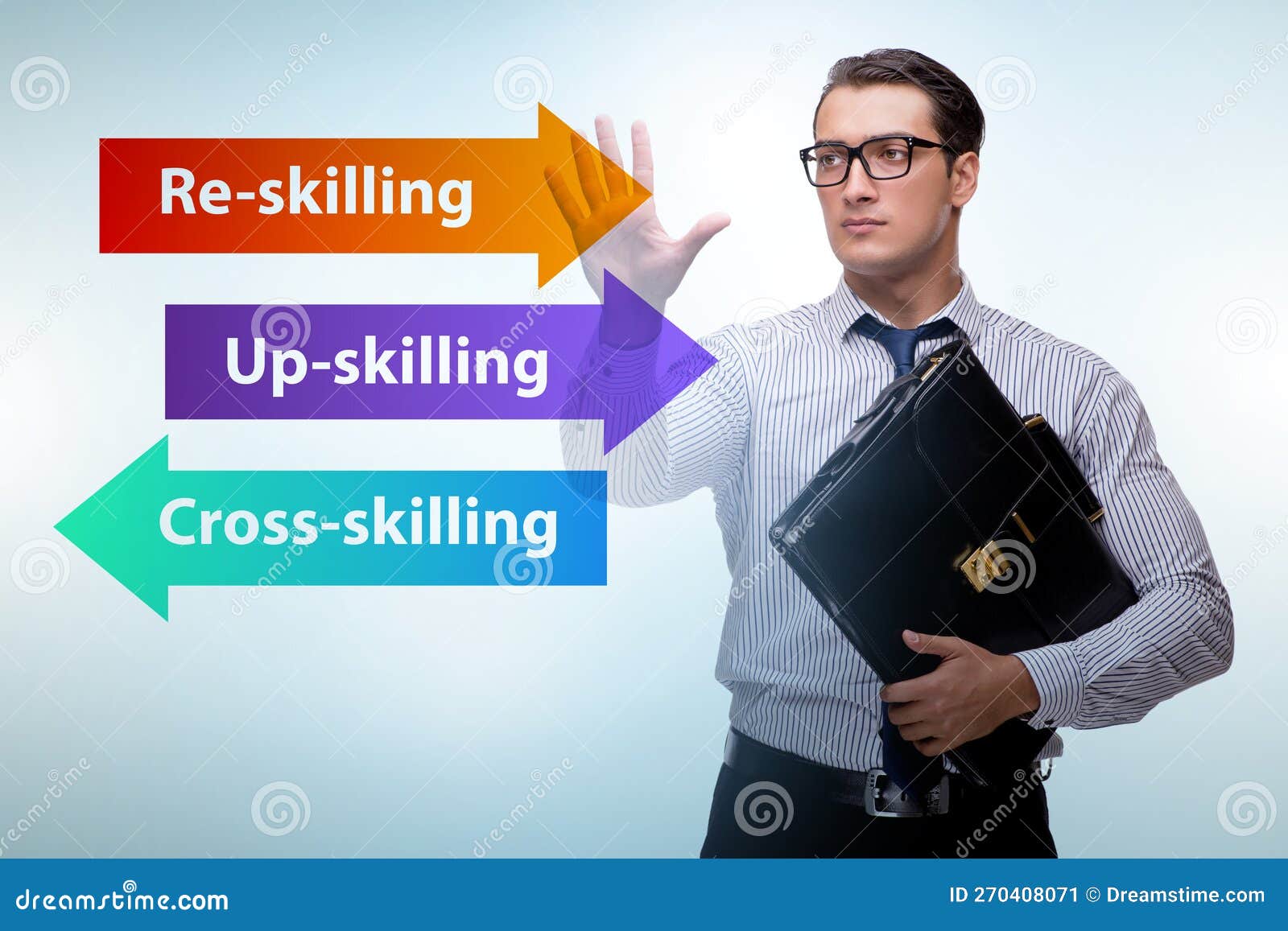 Re-skilling and Upskilling in Learning Concept Stock Image - Image of ...