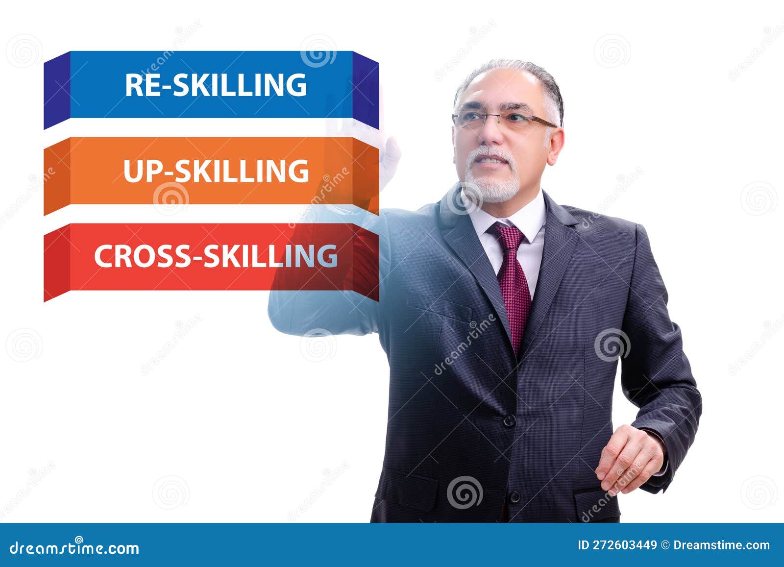 Re-skilling and Upskilling in Learning Concept Stock Image - Image of ...