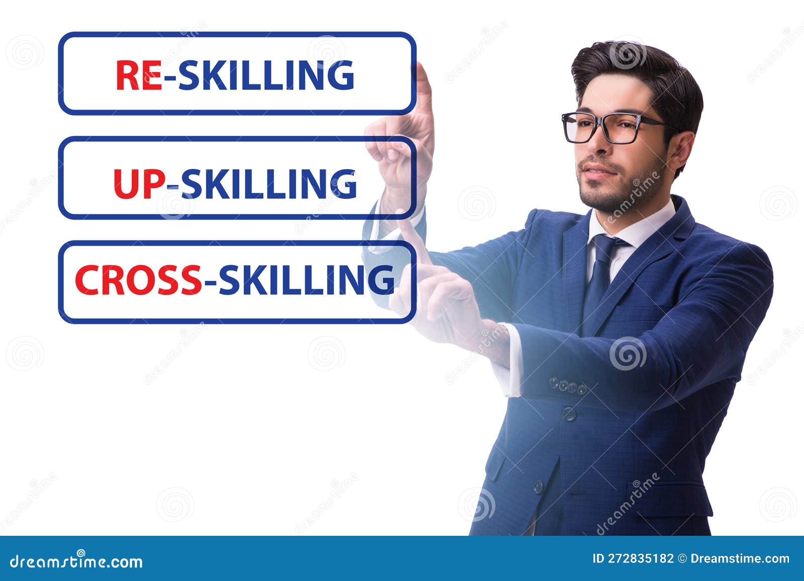 Re-skilling and Upskilling in Learning Concept Stock Photo - Image of ...