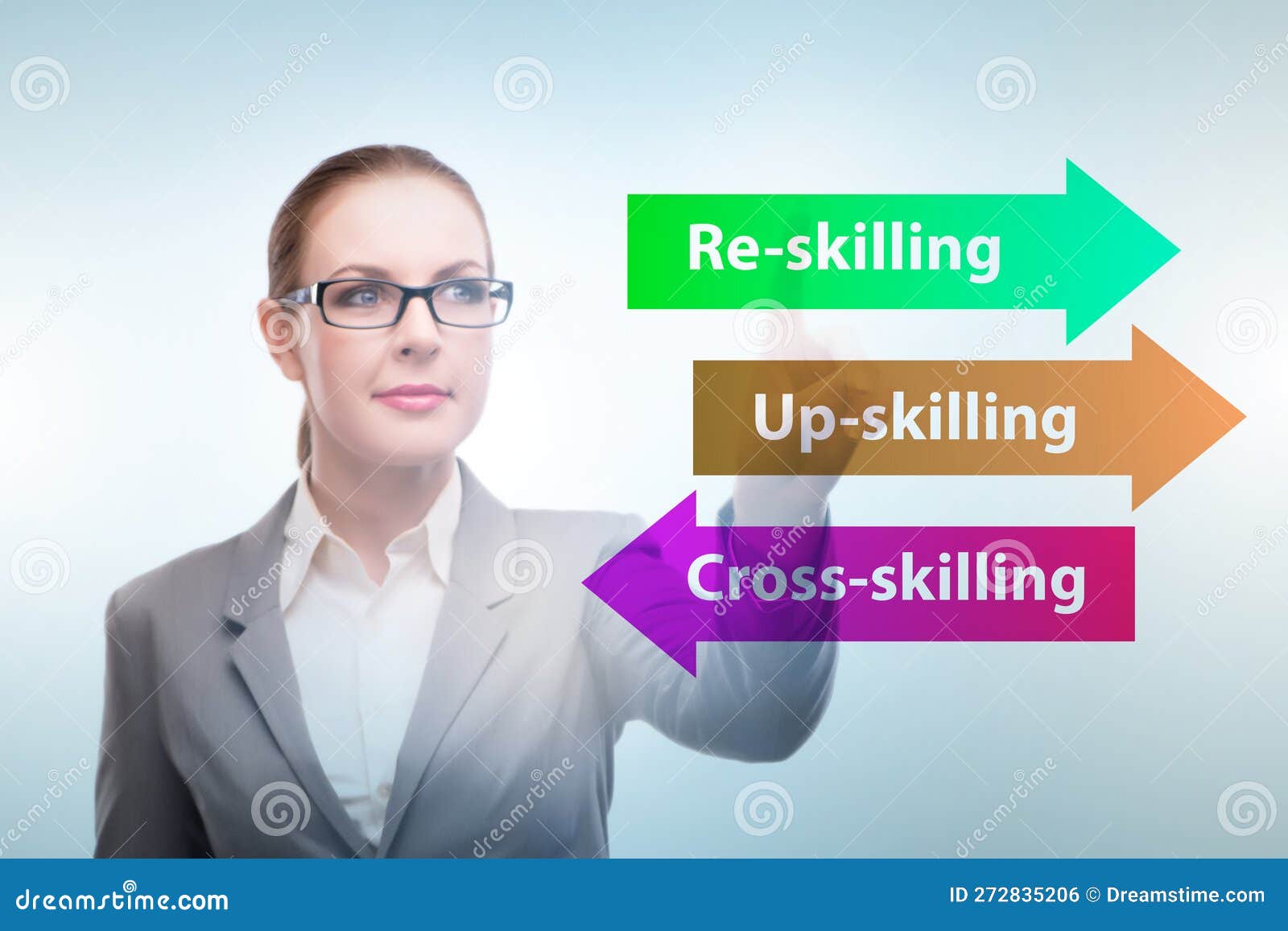 Re-skilling and Upskilling in Learning Concept Stock Photo - Image of ...