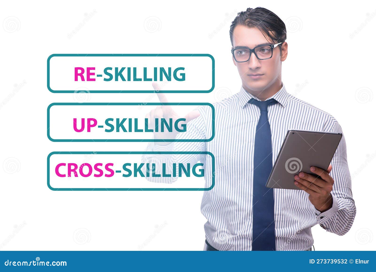 Re-skilling and Upskilling in Learning Concept Stock Photo - Image of ...