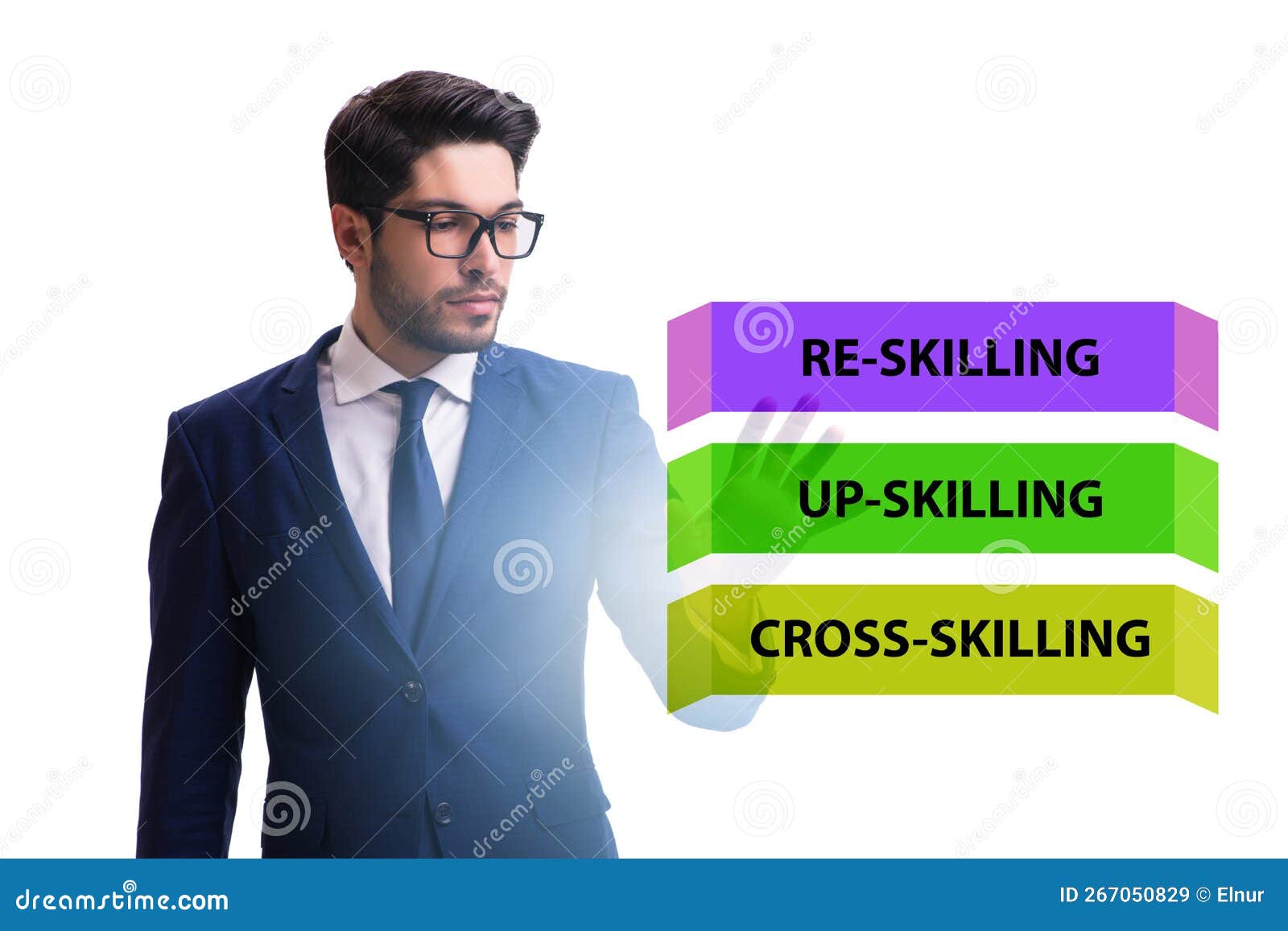 Re-skilling and Upskilling in Learning Concept Stock Image - Image of ...