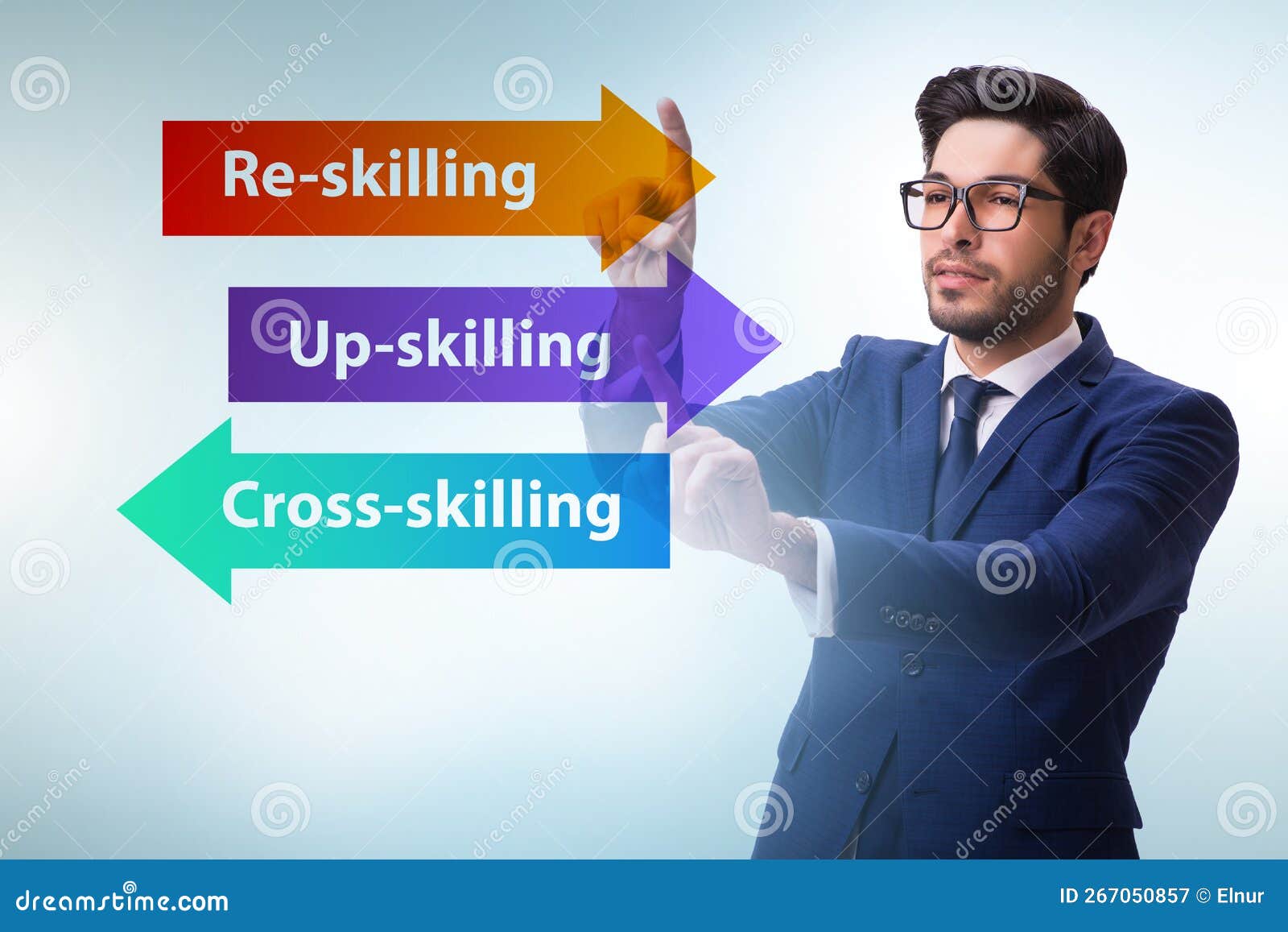 Re-skilling and Upskilling in Learning Concept Stock Image - Image of ...